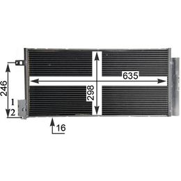 Mahle Kondensator, Klimaanlage ac505001s f&uuml;r Vaughall ABARTH GM