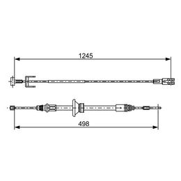 Bosch Seilzug, Feststellbremse 1987482524 f&uuml;r Vaughall Opel NISSAN RENAULT