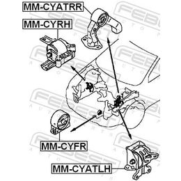 FEBEST Lagerung, Motorcyatlh vorne links f&uuml;r MITSUBISHI Citro&euml;n/Peugeot