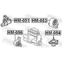 FEBEST Lagerung, Motor hm051 vorne rechts f&uuml;r HONDA