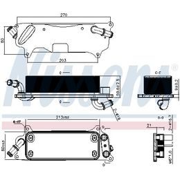 NISSENS &Ouml;lk&uuml;hler, Automatikgetriebe 91612 f&uuml;r Audi