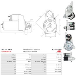 AS-PL Starter s5473s f&uuml;r MITSUBISHI NISSAN
