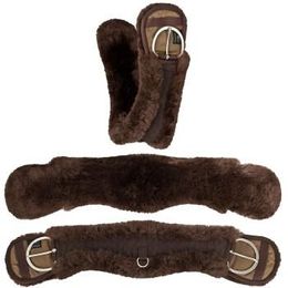 Equinate Western Mondgurt anatomisch Lammfell braun 85 cm