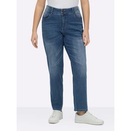 Bequeme Jeans Casual Looks, Damen, Gr. 255, Kurzgr&ouml;&szlig;en, blau (blau, stone, washed), 98% Baumwolle, 2% Elasthan, unifarben, lang, Jeans