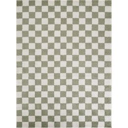Livabliss Hochflorteppich, Gr&uuml;n, Textil, Kariert, Rechteckig, 200x275 cm, Oeko-Tex&reg; Standard 100, in verschiedenen Gr&ouml;&szlig;en erh&auml;ltlich, Teppiche & B&ouml;den, Teppiche, Hochflorteppiche & Shaggys