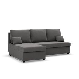 Mebligo Ecksofa, Grau, Textil, 3-Sitzer, L-Form, 201x135 cm, Wohnzimmer, Sofas & Couches, Wohnlandschaften, Ecksofas