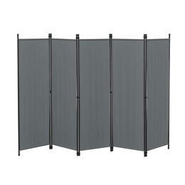 [en.casa] Sichtschutz, Dunkelgrau, Metall, 250x2 cm, Sonnen- & Sichtschutz, Sichtschutz Garten, Sichtschutzz&auml;une