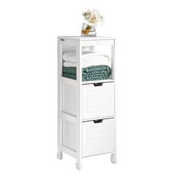 sobuy Badezimmerschrank, Wei&szlig;, Holzwerkstoff, 30x90x30 cm, Badezimmer, Badezimmerschr&auml;nke, Midischr&auml;nke