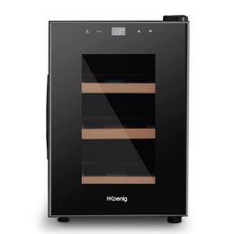 HKoenig Weink&uuml;hlschrank, Schwarz, Metall, 24.6x37.8x50 cm, K&uuml;chenger&auml;te, K&uuml;chenelektroger&auml;te, K&uuml;hl- & Gefrierschr&auml;nke, Weink&uuml;hlschr&auml;nke