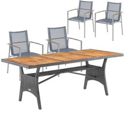 Casaria Garten-Sitzgruppe 5-tlg Akazienholz FSC -zertifiziert