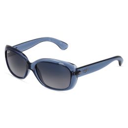Ray-Ban RB 4101 JACKIE OHH | Damen-Sonnenbrille | Fassung: Vollrand, Butterfly, Acetat, Blau Transparent | Glasfarbe: Blau Verlaufend