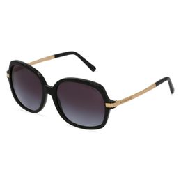 Michael Kors MK2024 ADRIANNA II | Damen-Sonnenbrille | Fassung: Vollrand, Quadratisch, Acetat, Schwarz | Glasfarbe: Grau Verlaufend