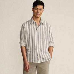 LANDS' END Gestreiftes Hemd, Herren,  Wei&szlig;, by Lands' End