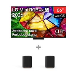 LG 86&Prime; &Prime; Mini RGB evo AI MRGB87B 4K Smart TV 2026 + Sound Suite M5 Dolby Atmos FlexConnect AI Sound Pro 86MRGB87B9B.M5001