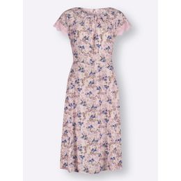 WITT Damen Druckkleid mit Rei&szlig;verschluss im Nacken, hellros&eacute;-bedruckt, Gr&ouml;&szlig;e 42