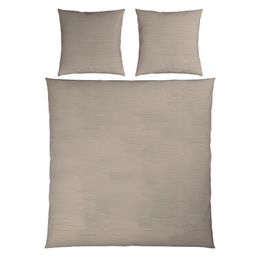 Novel Bettw&auml;sche, Beige, Textil, 200x200 cm, Oeko-Tex&reg; Made IN Green, pflegeleicht, hautfreundlich, schadstoffgepr&uuml;ft, Schlaftextilien, Bettw&auml;sche, Bettw&auml;sche, &Uuml;bergr&ouml;&szlig;en-Bettw&auml;sche