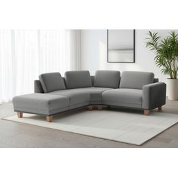 Sit & More Ecksofa SIT & MORE "Concept", grau, B:223cm H:84cm T:251cm, 100% Polyester, Sofas, Ecksofa, Modernes Sofa in drei Fu&szlig;farben zur Auswahl