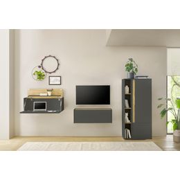 B&uuml;rom&ouml;bel-Set Home Affaire "CiTY/GiRON", grau (anthrazit), B:300cm H:158cm T:40cm, Arbeitsm&ouml;bel-Sets, B&uuml;rom&ouml;bel-Set, Home Office