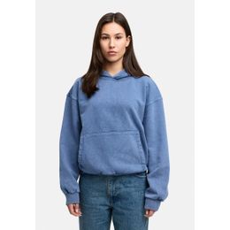 Hoodie DAILY COTTON "Daily Cotton Kapuzenpullover OVERSIZE HOODIE BOXY-FIT", M&auml;dchen, Gr. XL, blau (denim blau washed), Obermaterial: 100% Baumwolle CO., Sweatshirts Hoodie
