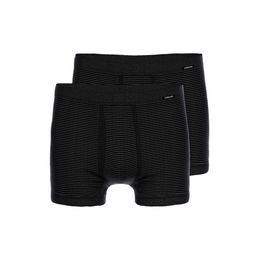 Retro Pants Ammann "2er Pack Pant kurz mit Eingriff Day Classic", Herren, Gr. 5, schwarz-wei&szlig; (anthrazit), Obermaterial: 75% Baumwolle CO. 25% Polyester PES., Unterhosen