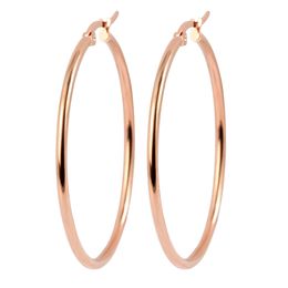 Adelia&acute;s Paar Creolen ADELIA&acute;S "Ohrringe &ndash; Creole aus Edelstahl", Damen, Gr. Damen, Edelstahl, gold, Ohrringe, Perfekt als Geschenk zum Valentinstag