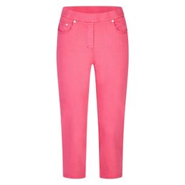 Caprijeans NAVIGAZIONE "NAVIGAZIONE Caprijeans", Damen, Gr. 38, N-Gr, pink, Obermaterial: 89% Baumwolle CO. 6% Polyester PES. 5% Elasthan EL., regular fit, Jeans, elastischer Bund