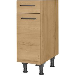 Unterschrank Nobilia "MIAMI", Ausrichtung w&auml;hlbar, vormontiert, in den Breiten 30, 45 und", front: eiche sierra nachbildung korpus: eiche sierra nachbildung, B:30cm H:87cm T:58,3cm, Schr&auml;nke, Unterschrank, 60 cm Breite, mit h&ouml;henverstellbaren Sockelf&uuml;&szlig;en, vormontiert