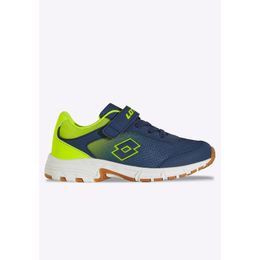 Hallenschuh Lotto, M&auml;dchen, Gr. 25, navy, lime, Mesh, Synthetik, Schuhe Hallenschuh
