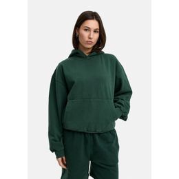 Hoodie DAILY COTTON "Daily Cotton Kapuzenpullover OVERSIZE HOODIE BOXY-FIT", M&auml;dchen, Gr. XS, gr&uuml;n (gr&uuml;n washed), Obermaterial: 100% Baumwolle CO., Sweatshirts Hoodie