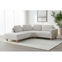 Sit & More Ecksofa SIT & MORE "Concept", beige (ivory), B:223cm H:84cm T:251cm, 100% Polyester, Sofas, Ecksofa, Modernes Sofa in drei Fu&szlig;farben zur Auswahl