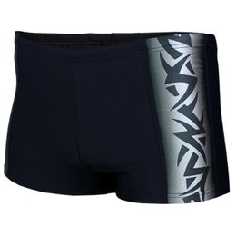 Badehose AQUARTI "Badehose Aquarti Herren Badehose Kurz Sportlich Streifen", Herren, Gr. 3XL, N-Gr, schwarz (13717a schwarz, graphit), Obermaterial: 80% Polyamid PA. 20% Elasthan EL., Badehosen Badehose