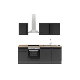 P & B K&uuml;chenleerblock, Schwarz, Holzwerkstoff, 1 Schublade(n) Schubladen, einmalig seitenverkehrt montierbar, nur wie online abgebildet bestellbar, 220 cm, K&uuml;chen, K&uuml;chenzeilen & K&uuml;chenbl&ouml;cke, K&uuml;chenzeilen ohne Ger&auml;te