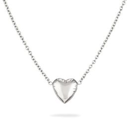 Kette mit Anh&auml;nger Copenhagen Studios "Schmuck Geschenk Edelstahl Halskette Balloon Hearts", silberfarben, Halsketten, Damen, Edelstahl, L: 50 B: 1,7mm, B:1,7mm