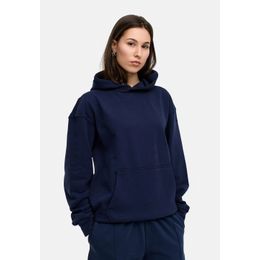 Hoodie DAILY COTTON "Daily Cotton Kapuzenpullover OVERSIZE HOODIE", M&auml;dchen, Gr. L, blau (navy washed), Obermaterial: 100% Baumwolle CO., Sweatshirts Hoodie