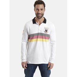 Langarm-Poloshirt Jan Vanderstorm "Fan-Polo GARRI", Herren, Gr. XL, wei&szlig;, Obermaterial: 100% Baumwolle CO., Shirts