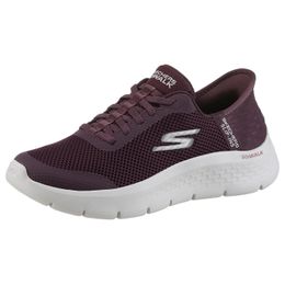 Slip-On Sneaker Skechers "GO WALK FLEX-GRAND ENTRY", Damen, Gr. 40, rot (burgunderrot), Textil, Schuhe, Slipper mit Slip-ins zum Schlupfen
