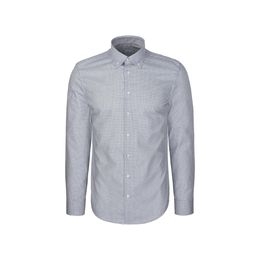 Businesshemd Seidensticker "Schwarze Rose", Herren, Gr. S (37), normale &Auml;rmell&auml;ngen, dunkelblau, 100% Baumwolle, kariert, slim fit, 2-Knopf-Manschette, Hemden, Slim 1/1 Button-Down-Kragen Karo