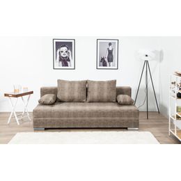 Schlafsofa Collection AB "Tania, B: 194 cm, Liegel. 140x194 cm", schlange, B:194cm H:70cm T:90cm, 100%Polyester, Sofas, Schlafsofa, komfortabler Sitzkomfort: Federkern-Polsterung, inklusive R&uuml;ckenkissen