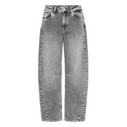 Regular-fit-Jeans Pulz Jeans "Jeans PZANNI", Damen, Gr. 29, N-Gr, grau (grau denim), Obermaterial: 92% Baumwolle CO. 7% Polyester PES. 1% Elasthan EL., Jeans
