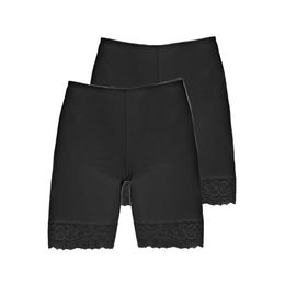Pagenschl&uuml;pfer Nina von C. "2er Pack Langbeinschl&uuml;pfer Millefleurs", Damen, Gr. 38, schwarz, Obermaterial: 52% Viskose CV. 40% Modal CMD. 8% Elasthan EL., Unterhosen