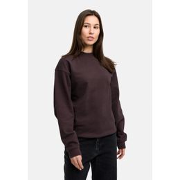 Sweatshirt DAILY COTTON "Daily Cotton Sweatshirt OVERSIZE CREW-NECK PULLOVER", M&auml;dchen, Gr. S, braun (chocolate braun), Obermaterial: 100% Baumwolle CO., Rundhals, Sweatshirts Sweatshirt