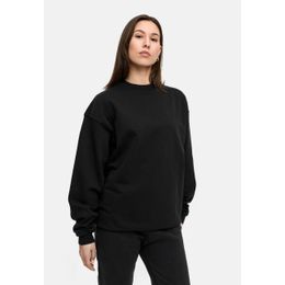 Sweatshirt DAILY COTTON "Daily Cotton Sweatshirt OVERSIZE CREW-NECK PULLOVER", M&auml;dchen, Gr. S, schwarz, Obermaterial: 100% Baumwolle CO., Rundhals, Sweatshirts Sweatshirt
