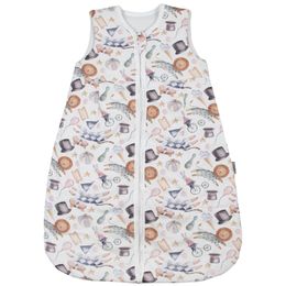 Babyschlafsack TUPTAM "Kugelschlafsack Baby Ganzjahres Schlafsack ohne &Auml;rmel wattiert" Gr. 56, jahrmarkt tiere l&ouml;we hase pastellezeichnung, Schlafs&auml;cke, Baby, L: 62cm, Obermaterial: 100% Baumwolle CO., L:62cm