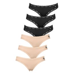 like it! Minislip LIKE IT "6er Pack Minislip Olivia", Damen, Gr. M, schwarz, nude, Obermaterial: 92% Polyamid PA. 8% Elasthan EL., Unterhosen
