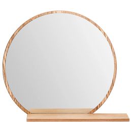 Xora Wandspiegel, Eiche, Glas, Holzwerkstoff, rund, 65x56x17 cm, Spiegel, Wandspiegel
