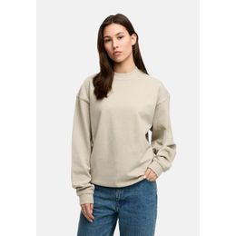 Sweatshirt DAILY COTTON "Daily Cotton Sweatshirt OVERSIZE CREW-NECK PULLOVER", M&auml;dchen, Gr. L, beige (taupe, sand), Obermaterial: 100% Baumwolle CO., Rundhals, Sweatshirts Sweatshirt