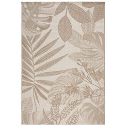 Novel Outdoorteppich, Beige, Textil, Palmen, rechteckig, 160x230 cm, Oeko-Tex&reg; Standard 100, f&uuml;r Fu&szlig;bodenheizung geeignet, Teppiche & B&ouml;den, Teppiche, Outdoorteppiche