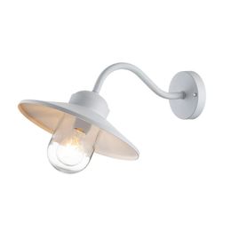 Elstead Lighting Aussenwandleuchte Klampenborg, Wei&szlig;, Metall, Glas, 27.5x25.5x42 cm, RoHS, Europ&auml;ischer Sicherheitsstandard, CE, Lampen & Leuchten, Au&szlig;enbeleuchtung, Au&szlig;enleuchten
