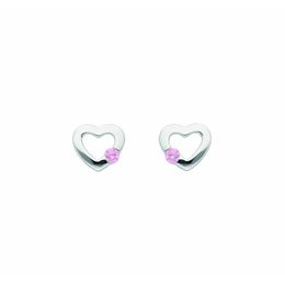 Adelia&acute;s Paar Ohrh&auml;nger ADELIA&acute;S "Herz Ohrstecker Ohrringe 925 Silber mit Zirkonia", silber, Ohrringe, Damen, Damen, Silber 925 (Sterlingsilber), Silberohrringe Herz