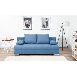Schlafsofa Collection AB "Tania, B: 194 cm, Liegel. 140x194 cm", petrol, B:194cm H:70cm T:90cm, 100%Polyester, Sofas, Schlafsofa, komfortabler Sitzkomfort: Federkern-Polsterung, inklusive R&uuml;ckenkissen